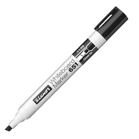 Luxor Black Refillable Whiteboard Marker Chisel Tip Per Piece The