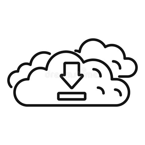 Cloud Computing Downloading Data Storage Icon Stock Vector Illustration Of Communication