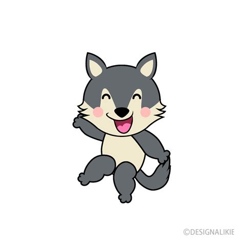 A Cheerful Clipart Image Of A Cute Wolf With A Happy Expression 5934689