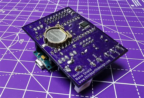 Arduino Nano Neopixel Shield With Integrated Rtc 5 Steps Instructables