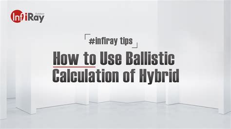 How To Use The Ballistic Calculation Of Hybrid Youtube