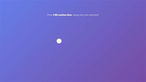 Pure Css Motion Blur