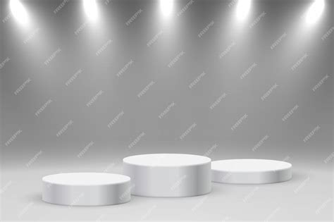 현실적인 플랫폼 연단 또는 받침대 프리미엄 벡터