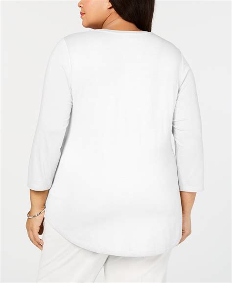 Jm Collection Plus Size Scoopneck Top Created For Macys And Reviews Tops Plus Sizes Macys