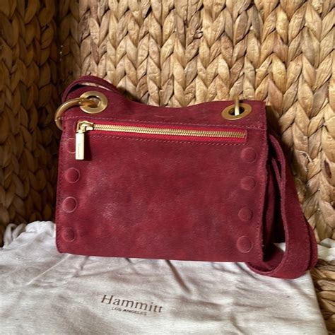 Hammitt Bags Hammitt Red Suede Leather Tony Bag Small Crossbody