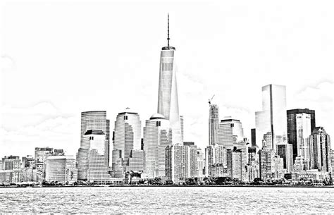 New York City Skyline Drawing Choosevvti