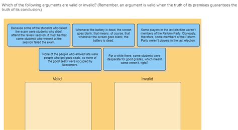 Solved Which Of The Following Arguments Are Valid Or Chegg