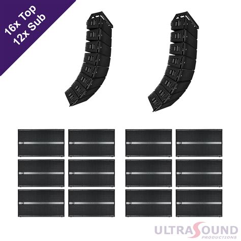 Rcf Hdl 50a 4k Line Array Set 2 16x Hdl 50 A 4k 12x 9007 Sub Line