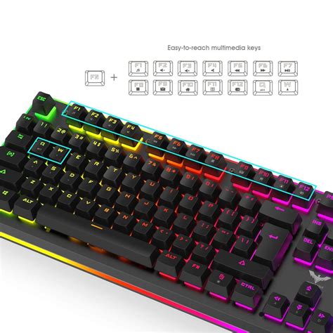 Havit Rgb Backlit Membrane Gaming Keyboard Spectral Distribution Pty Ltd