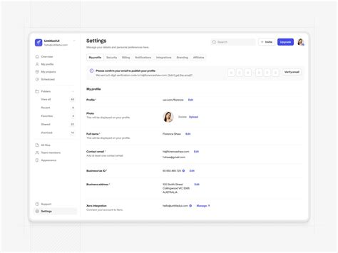 Profile Settings — Untitled Ui By Jordan Hughes® On Dribbble