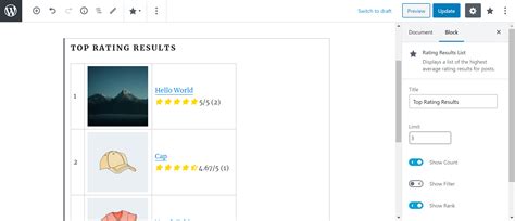 Demo Page Free Version Multi Rating Pro