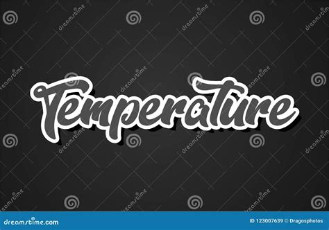 Temperature Hand Writing Word Text Typography Design Logo Icon Stock