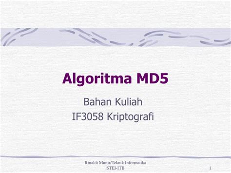 Ppt Algoritma Md5 Powerpoint Presentation Free Download Id3511288