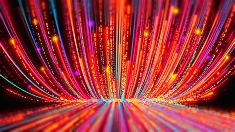 네온 크리스마스 빛나는 라인 새해 불꽃놀이 축하 조명 네온 여러 가지 빛깔의 선이 있는 흐릿한 배경 기하학적 현대 모션 장식 데이터에 대한 스톡 사진 및 기타 이미지