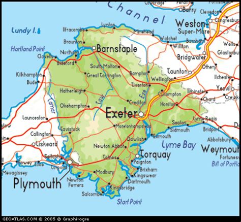 Printable Map Of Devon