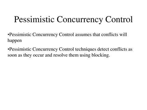 Ppt Optimistic Methods For Concurrency Control By Ht Kung And John