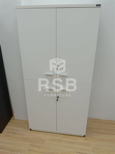 ตู้เอกสาร บานเปิดบน ล่าง กุญแจล็อค ขนาด 80 X 40 สูง 160 Cm เมลามีน รหัส 2084 โต๊ะทำงาน โต๊ะ