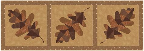 Oak Leaf Foundation Paper Piecing Pattern Fpp Pattern Quilt Block