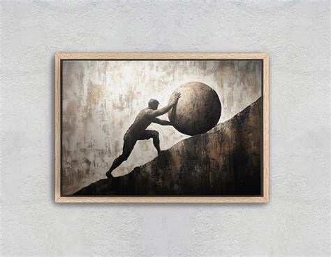 Sisyphus Art Mythology Painting Etsy