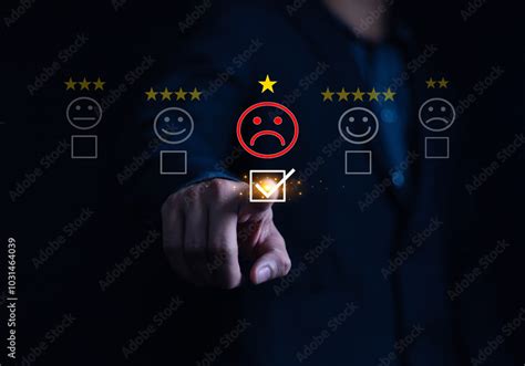 Dissatisfied Icon 1 Star Review Rating Complaint Bad Customer Negative Feedback Rate
