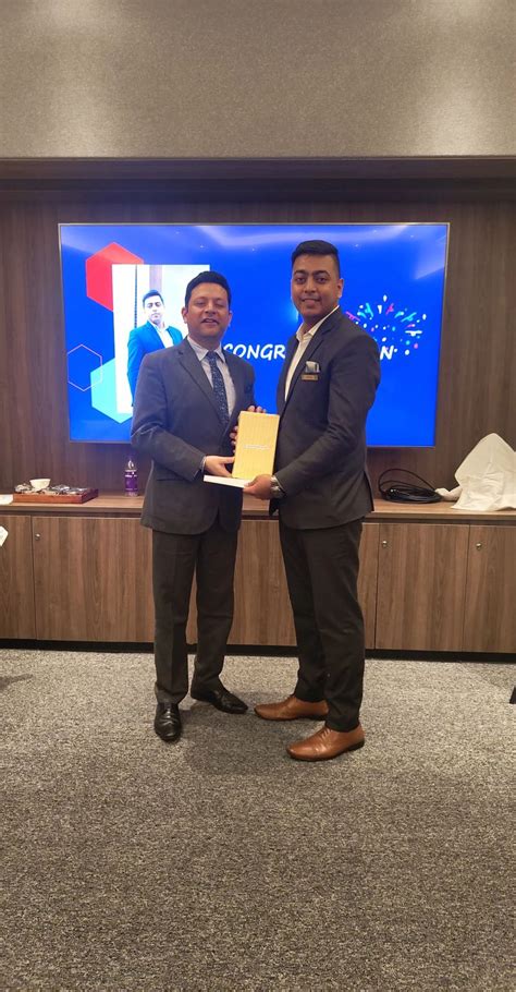 Im Honoured To Receive This Recognition For The Manager Of The Month