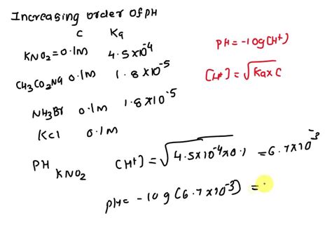 SOLVED Text Predicting The Qualitative Acid Base Properties Of Salts Consider The Following