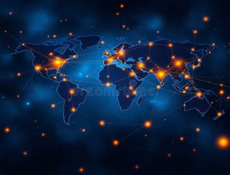 Global Network Connections Worldwide Interconnectivity Stock Illustration Illustration Of