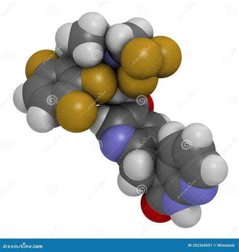Atogepant Migraine Drug Molecule Cgrp Inhibitor 3d Rendering Stock