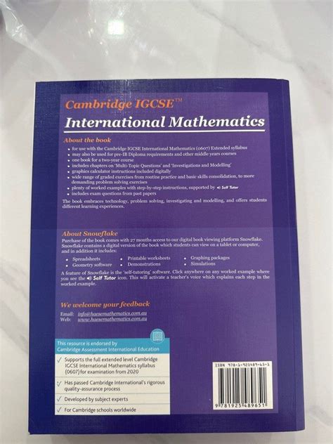 Cambridge Igcse International Mathematics 0607 Extended Second