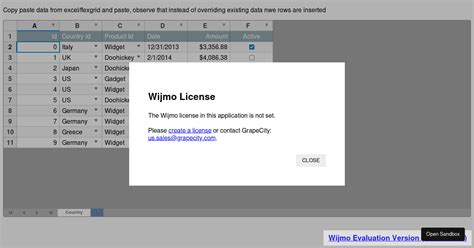 Wijmo React Forked Codesandbox
