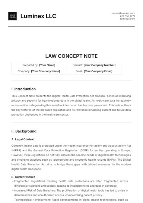 Free Concept Note Templates Editable And Printable