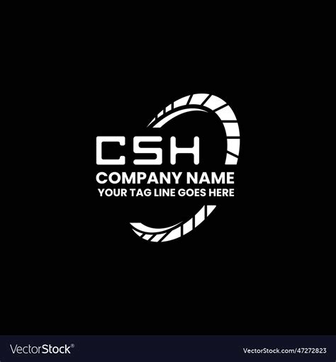 Csh Letter Logo Creative Design With Graphic Vector Image