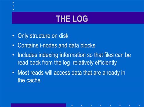 ppt the design and implementation of a log structured file system powerpoint presentation id