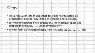 Gram Schmidt Process PPTX Physics Science