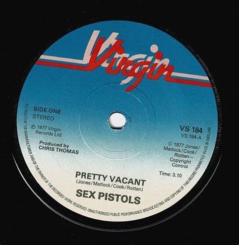 Sex Pistols Pretty Vacant Vinyl Record 7 Inch Virgin 1977