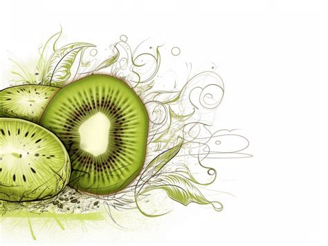 Fondo De Vector De Fruta De Kiwi Png Kiwi De Arte Lineal Png Imagen