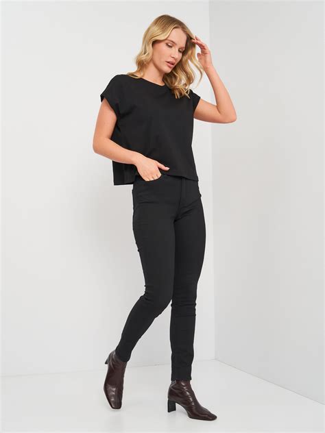 Скіні джинси Weekday 36384 для жінок колір Чёрный купити в Києві Україні в магазині