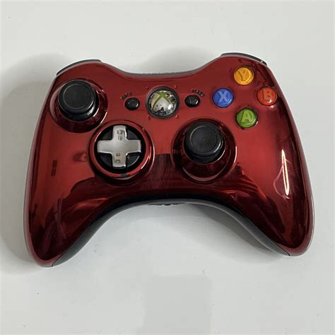 Genuine Official Microsoft Xbox 360 Controller Red Chrome Wireless Spe