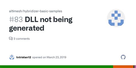 Dll Not Being Generated · Issue 83 · Altimeshhybridizer Basic Samples