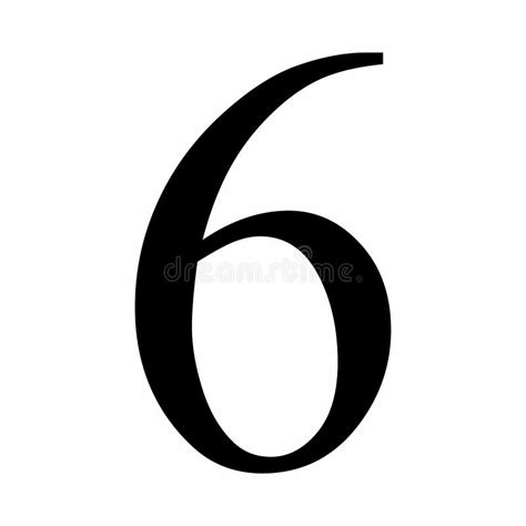 Number Six Sign Stock Vector Illustration Of Count 251540213