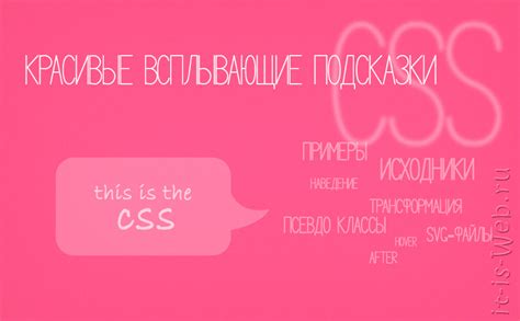 Красивые всплывающие подсказки на Css It Is