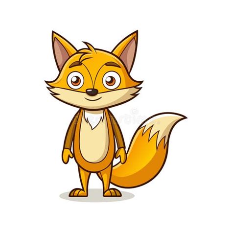 Fox In Suspicious Mode Stitching Tail Stock Vector Illustration Of