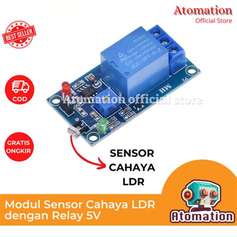 Jual Modul Sensor Cahaya Ldr Dengan Relay 5v Light Detection Saklar