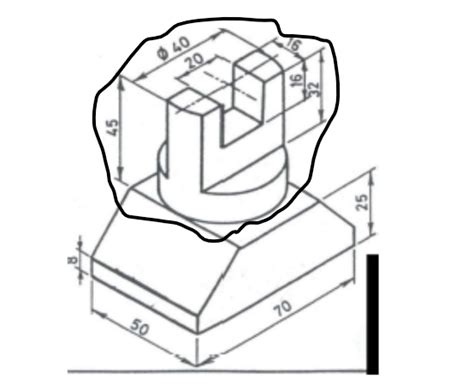 I Cant Draw This Part In Orthographic Projection Rgeometry