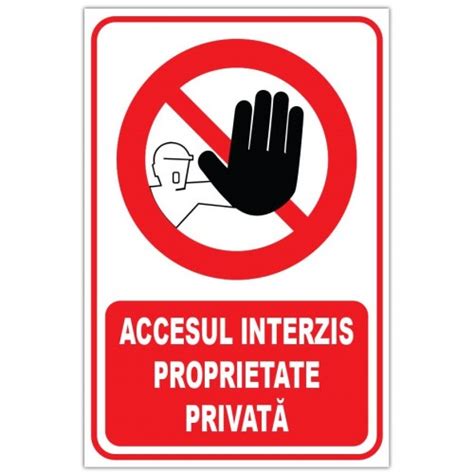 Accesul Interzis Proprietate Privata Semn