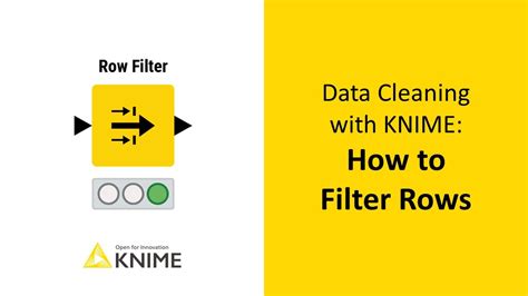 Data Cleaning With Knime How To Filter Rows Youtube