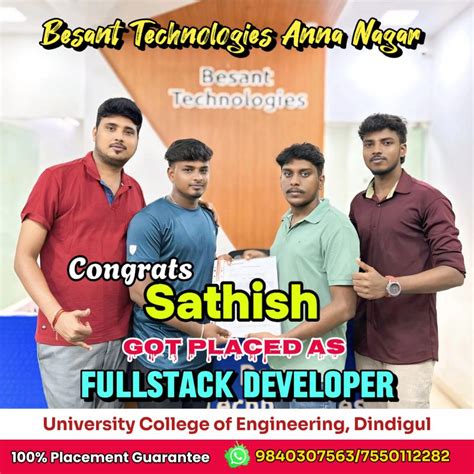 Besant Technologies Anna Nagar Main Office On Linkedin Fullstackdeveloper Besanttechnologies