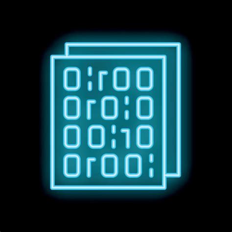 Neon Binary Code Processing In Three Layers On Black Background 52859347 Vector Art At Vecteezy