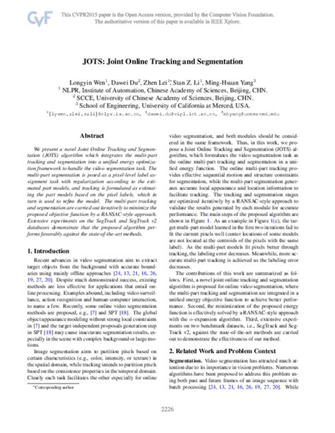 Pdf Jots Joint Online Tracking And Segmentation Ming Hsuan Yang