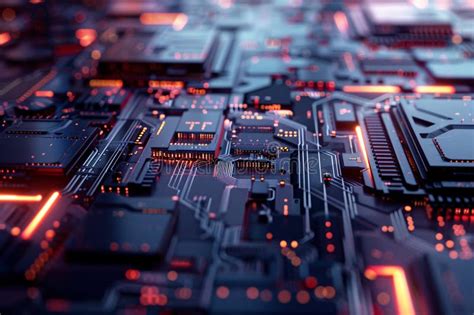 Detailed View Of A High Tech Surface With Intricate Technological Patterns And Digital Textures